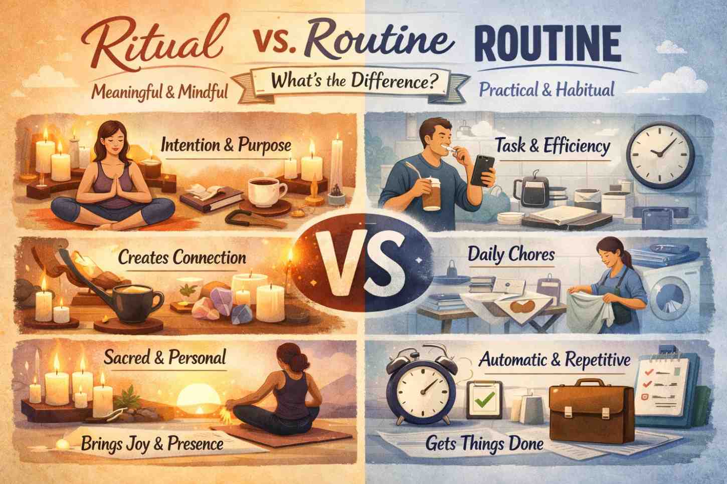 Ritual vs Routine: What’s the Difference and Why It Matters